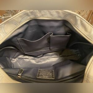 Coach | Bags | Coach Poppy Metallic Silver Rocker | Poshmark